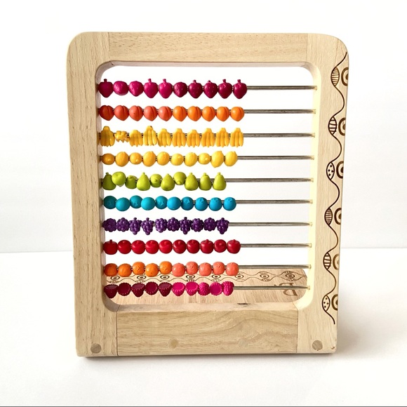 B. Toys | Toys | B Toys Wooden Fruit Abacus Learning Baby Toddler Kids ...